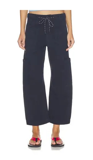 PISTOLA Sabrina Curved Utility Pant In Navy - Nautical