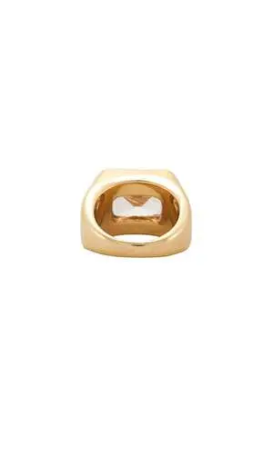 Ettika Crystal Signet Ring In Metallic
