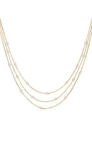 Ettika Perfect Stone Layered Necklace In Metallic Gold