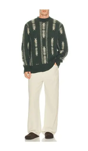 Oas Siva Pino Crewneck Sweater In Green