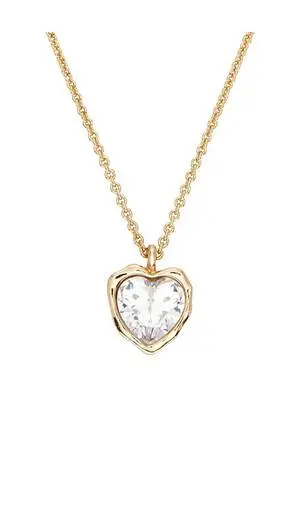 Ettika True Heart Crystal Necklace In Metallic
