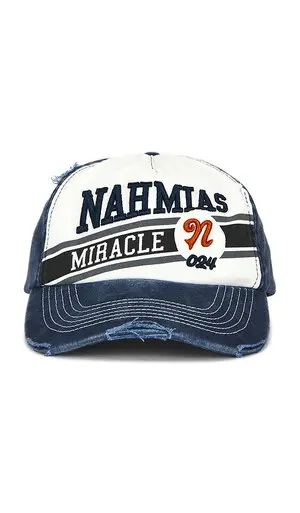 NAHMIAS Coastal Sport 6 Panel Hat In Blue - Thrashed Navy