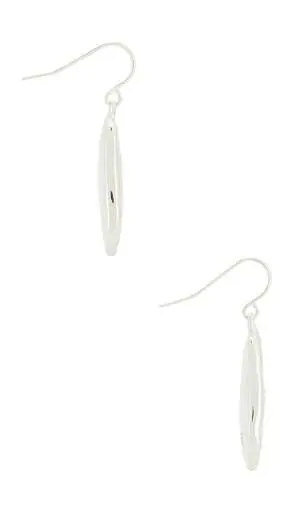 Ettika Hammered Oval Drop Earrings In Metallic