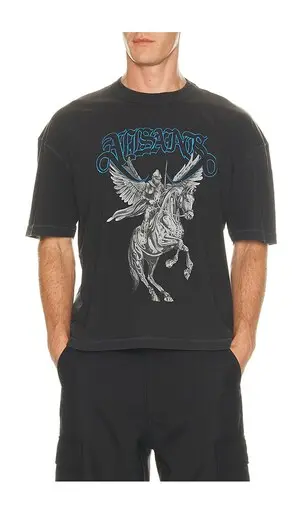 ALLSAINTS Vanguard Short Sleeve Tee In Black - Washed Black