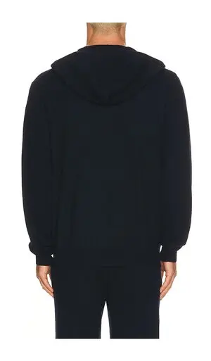 LISA YANG Emerson Hooded Zip Sweater In Blue