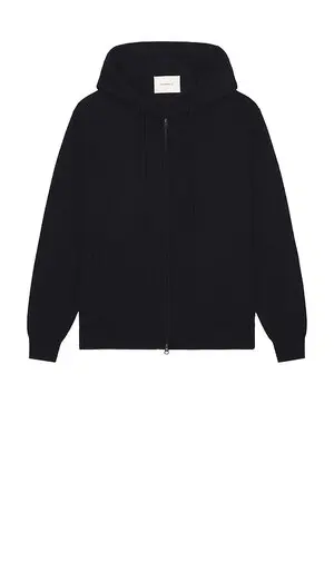 LISA YANG Emerson Hooded Zip Sweater In Blue