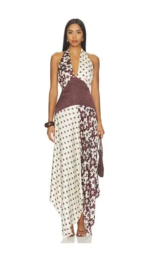 ROAME. Miranda Dress In Brown - Mod Bloom