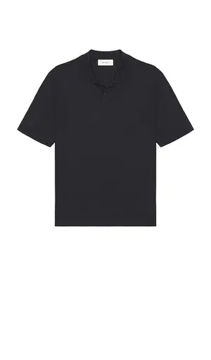 LISA YANG Keir Sweater Short Sleeve Polo In Blue