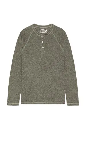 Faherty Brand Long Sleeve Cloud Henley In Green
