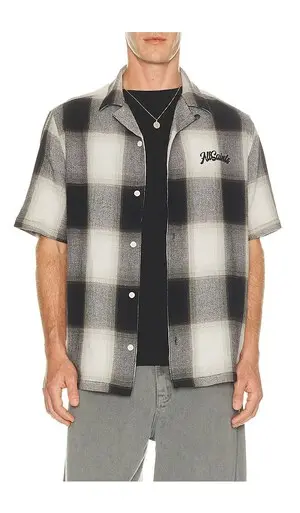 ALLSAINTS Fade Out Short Sleeve Shirt In Grey - Whisper Grey