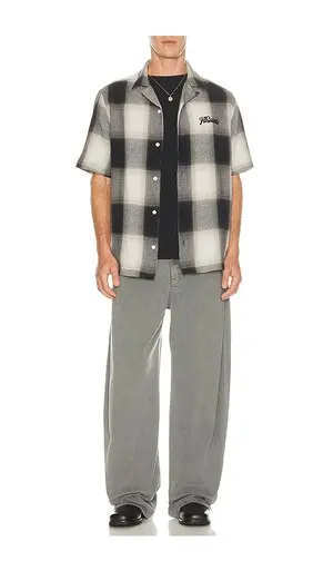 ALLSAINTS Fade Out Short Sleeve Shirt In Grey