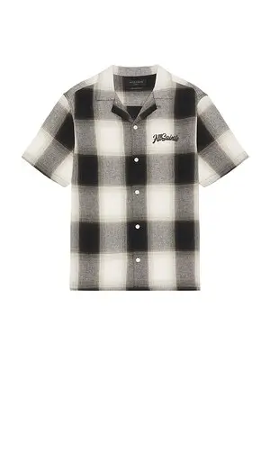 ALLSAINTS Fade Out Short Sleeve Shirt In Grey