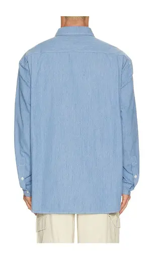 KAPPY DESIGN Relaxed Chambray Shirt In Blue