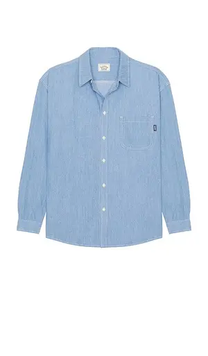 KAPPY DESIGN Relaxed Chambray Shirt In Blue