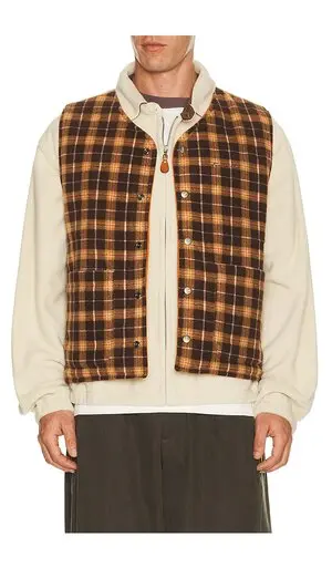KAPPY DESIGN Reversible Nylon Check Vest