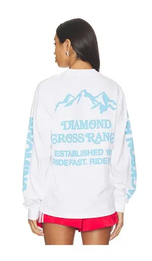 DIAMOND CROSS RANCH Trailblazer Long Sleeve Tee - White