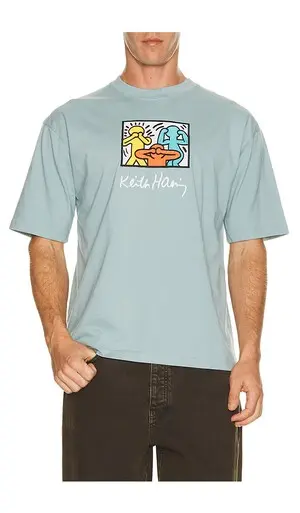 REASON Keith Haring Tee In Blue