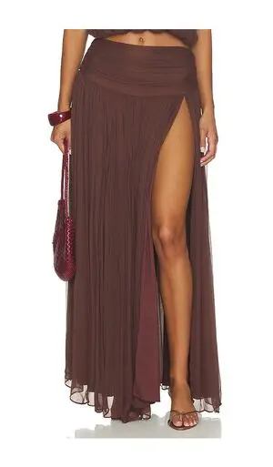 Tularosa Etta Maxi Skirt - Brown