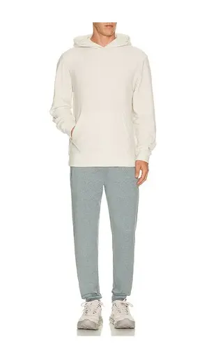 Vuori Beach Fleece Pullover Hoodie In Cream