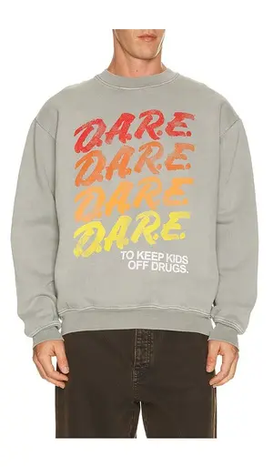 PHILCOS D.a.r.e. Logos Crew Sweatshirt In Grey