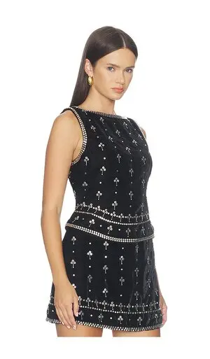 Amanda Uprichard Ines Velvet Top