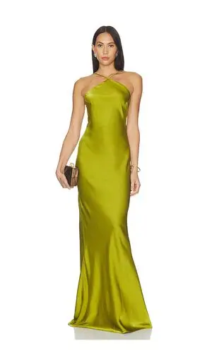 NIA Kelton Dress In Green - Herb