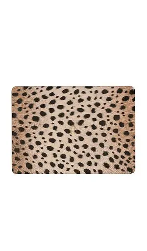 HEAVEN MAYHEM Air 13 Embossed Faux Leather Laptop Case In Brown - Cheetah