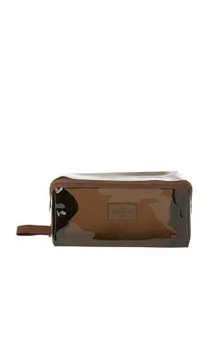 FLAT LAY LONDON Jelly Flat Lay Makeup Box Bag - Espresso