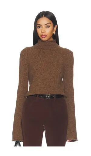 Joe's Jeans The Jane Roll Neck Sweater In Brown - Cinnamon