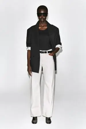 Cos Contrast-lined Double-breasted Blazer