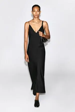 Cos Crepe Midi Slip Dress