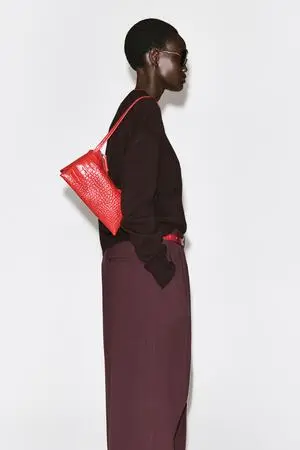 Cos Mini Pavilion Shoulder Bag Croc-effect Leather