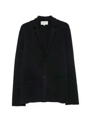 Eric Bompard Piqué-knit Patch-pocket Blazer - Black