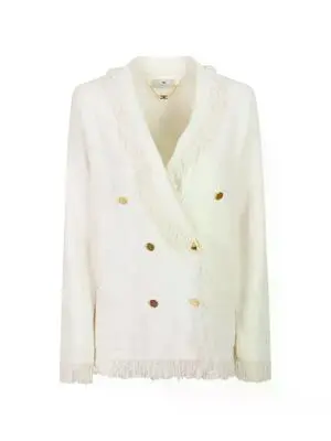 Elisabetta Franchi Fringe-trim Double-breasted Blazer