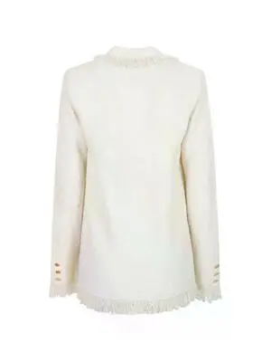 Elisabetta Franchi Fringe-trim Double-breasted Blazer