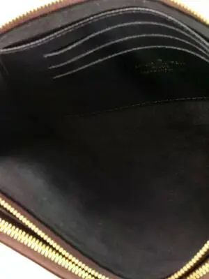 LOUIS VUITTON Double Zip Pochette Reverse Monogram Giant Clutch Bag