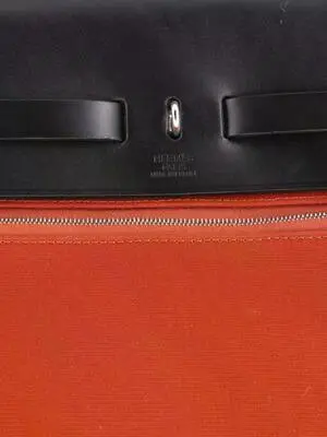 Hermès Herbag Zip Leather And Toile 39 Satchel - Brown