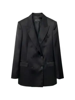 RUNDHOLZ BLACK LABEL Double-breasted Peak-lapel Blazer - Black