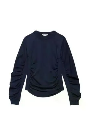 JW Anderson Ruched Raglan-sleeve Sweatshirt - Blue