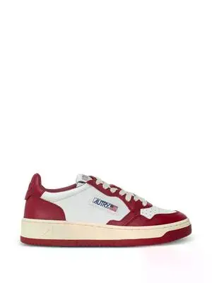 AUTRY Medalist Low Colour-block Leather Sneakers - Red