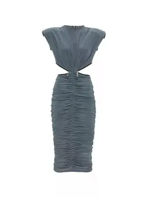 MITILIANE COUTURE Zipped Cut-out Mini Dress - Grey