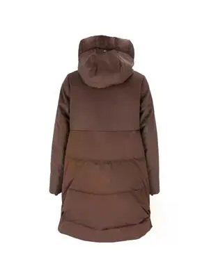 DUNO Hooded Panelled Oversized Coat