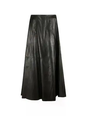 ARMA Eleni Panelled Leather Midi Skirt