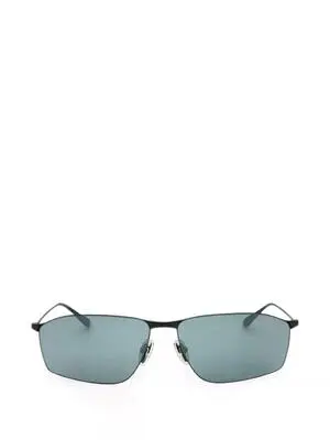 Balenciaga Rectangle-frame Metal Sunglasses - Black