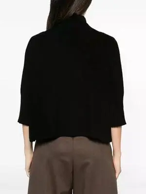 VELA SHOP Ribbed-knit High-neck Sweater