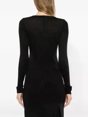 Rick Owens Rib T-shirt - Black
