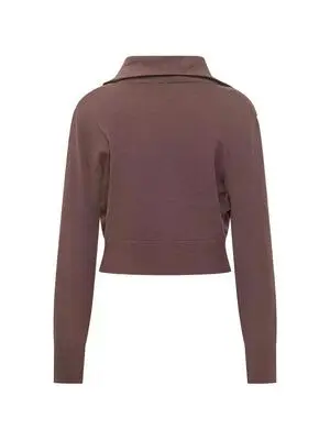 AUTRY Side-stripe Zip-up Sweatshirt - Red