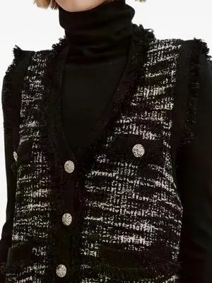 B+AB Fringe-trim Button-up Gilet