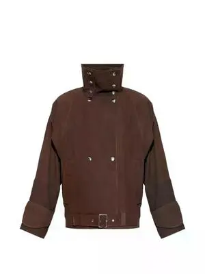 IRO PARIS Melior Belted Leather Jacket - Brown
