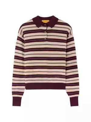 Guest In Residence Striped Polo Sweater